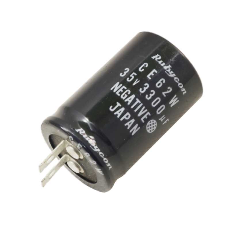 خازن الکترولیتی 3300uF / 35V ژاپنی مارک RUBYCON سری CE62W