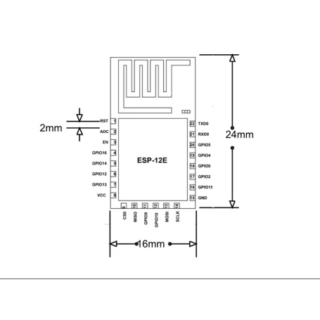 ماژول وای فای ESP8266 ESP-12F
