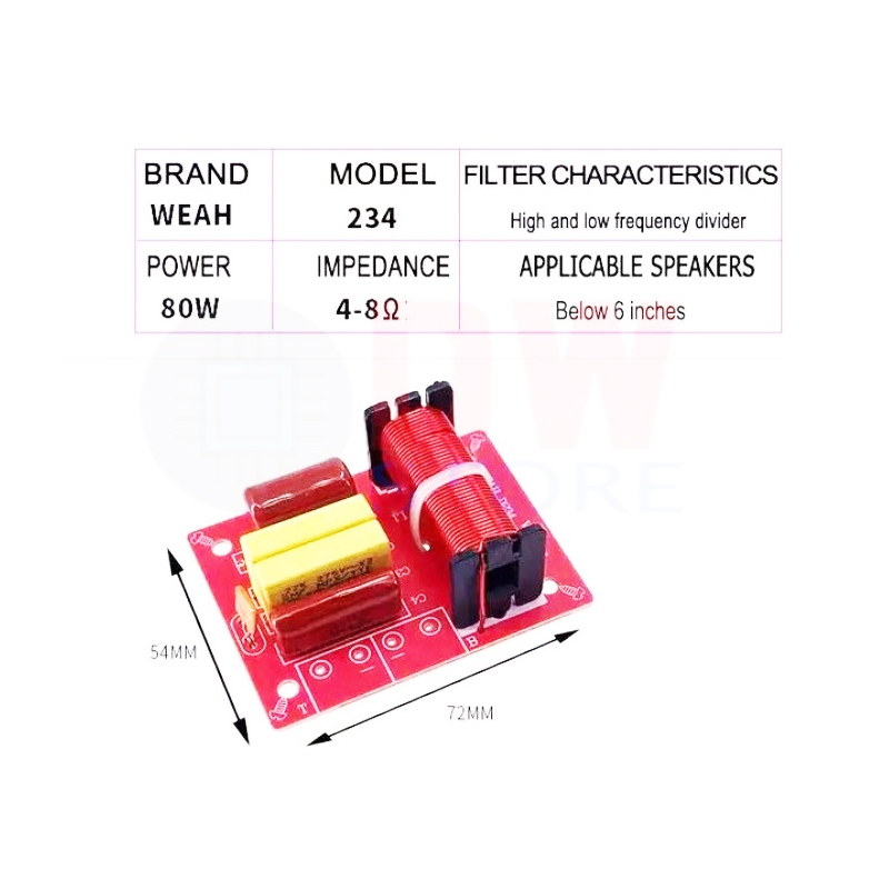 کراس اور 2way HiFi توان 80 واتی مدل WEAH-D234