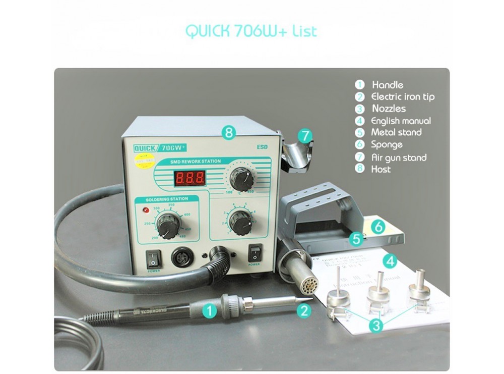 هیتر دوکاره دیجیتال وات متغیر +QUICK 706W