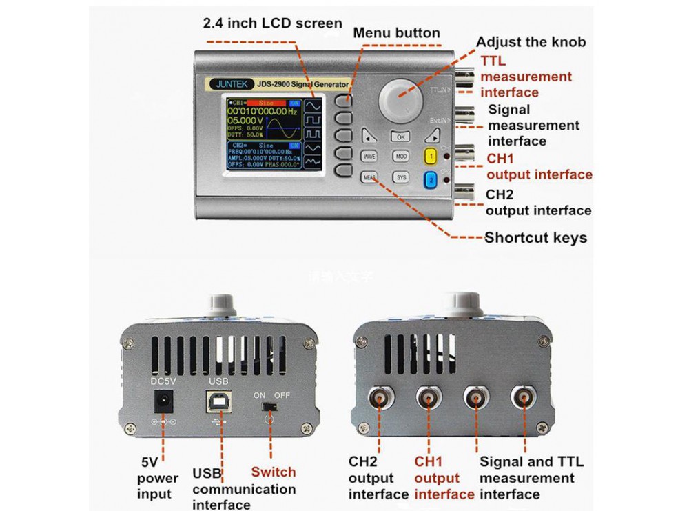 سیگنال ژنراتور دو کانال 15MHZ مدل JDS2900