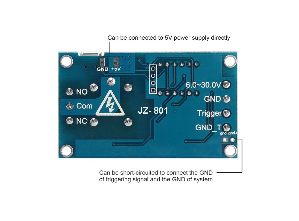 ماژول تایمر 30-6 ولت قابل تنظیم همراه با رله و نمایشگر مدل JZ-801