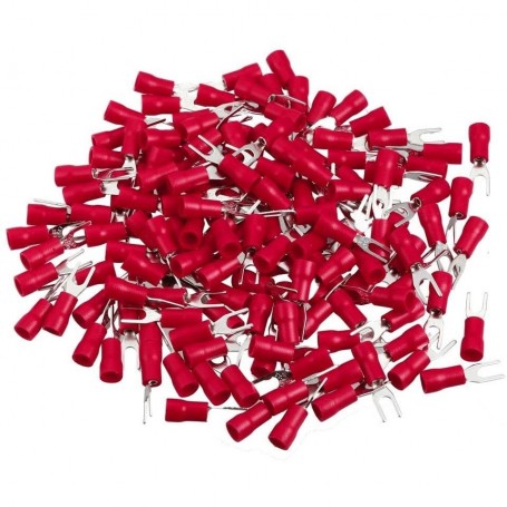 سرسیم دوشاخ روکش دار قرمز مدل SV1.25-5 بسته100 تایی