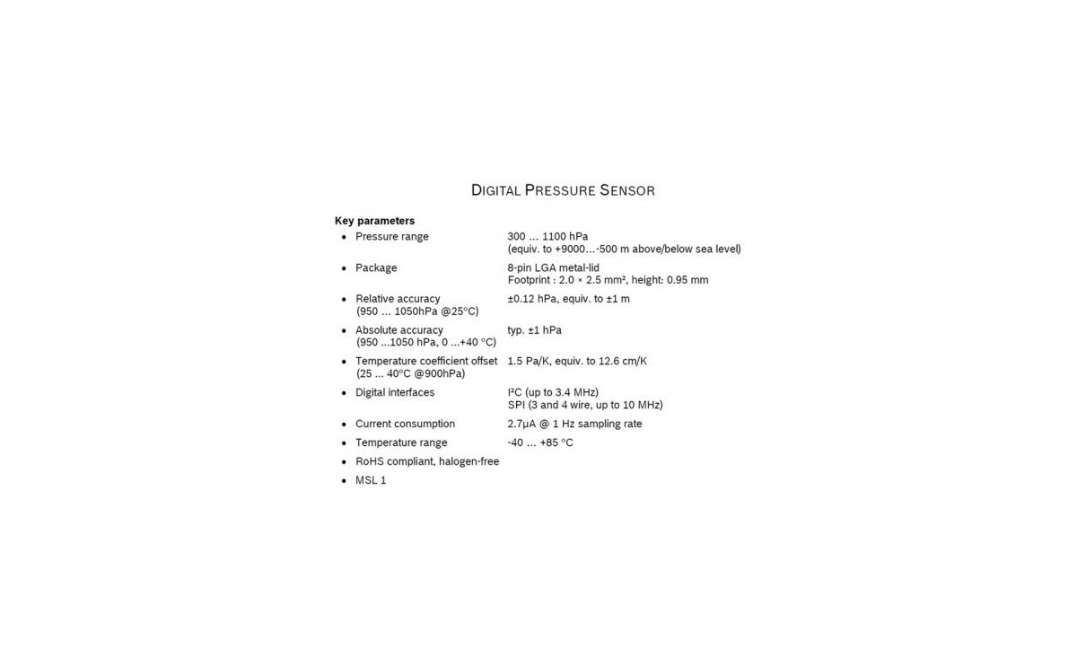 ماژول سنسور فشار بارومتریک BOSCH BMP280