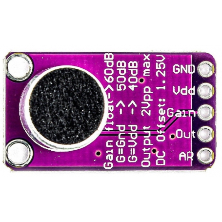 ماژول میکروفن به همراه تقویت کننده MAX9814