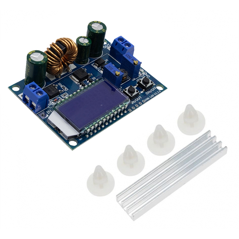 ماژول مبدل DC-DC کاهنده و افزاینده HW-140 دارای نمایشگر با امکان کنترل ...