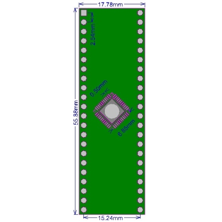 تبدیل SMD به DIP پکیج QFN44
