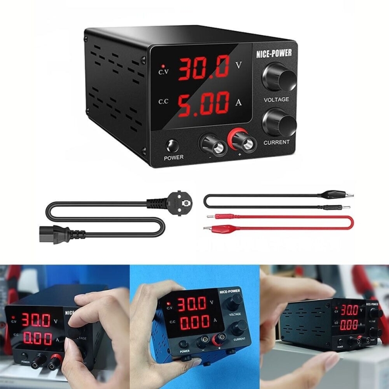 منبع تغذیه دیجیتال 0 تا 30 ولت 5 آمپر NICE-POWER مدل SPS-E305